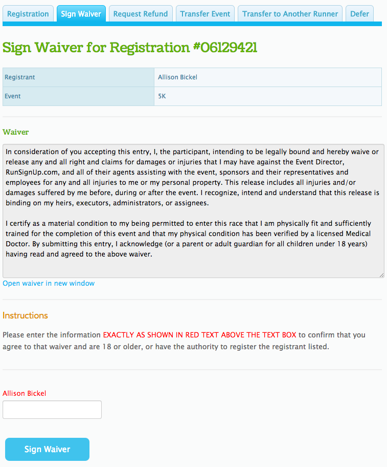 Waiver Options – RunSignup Blog