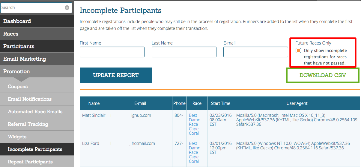 Incomplete Registrations for Partners – RunSignup Blog