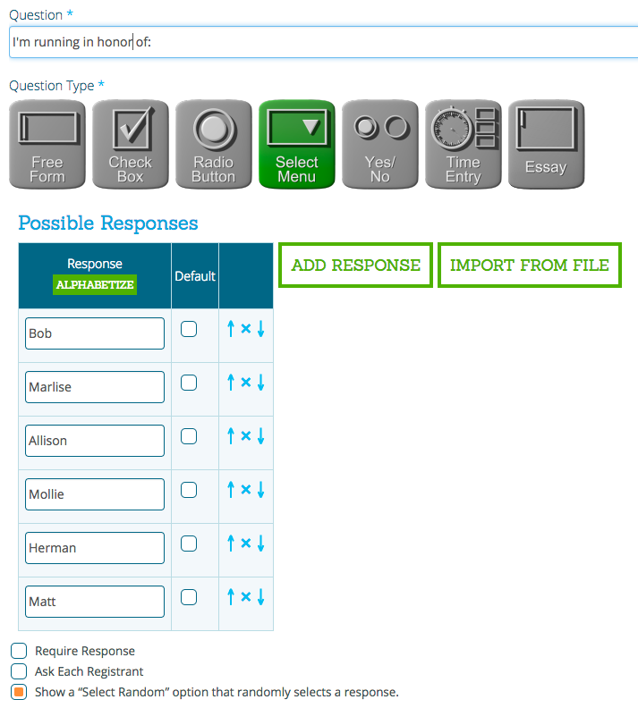 Random Question Response – RunSignup Blog