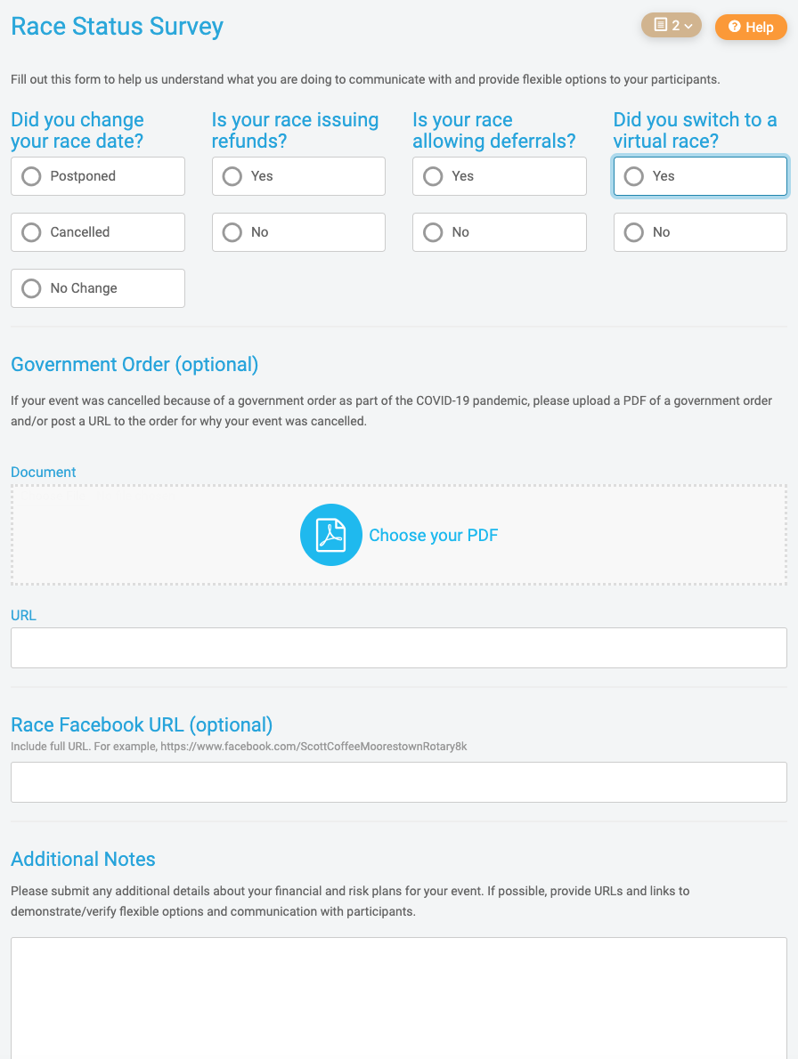 Race Status Survey – RunSignup Blog